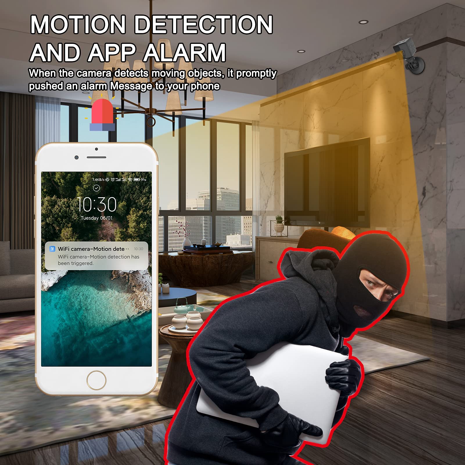Jayol 2022 Hidden Camera Detector, Mini Spy Camera with Audio, HD 4K Wireless Hidden Live Stream, Night Vision and Motion Activated Spy Cam Nanny Cam, Security Camera for Home and Outdoor