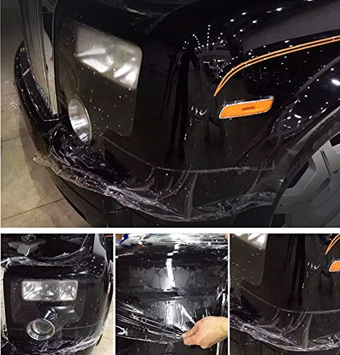BESTERY Clear Vinyl Gloss Paint Protection Bulk Film Vinyl Wrap Coating Roll (12''X60'')