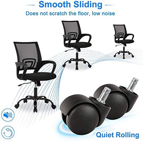Home Office Chair Desk Chair Computer Chair Ergonomic Chair Mid Back Mesh Chair Adjustable Height Swivel Task Executive Chair, with Lumbar Support & Armrest Cheap Small Rolling Task with Wheel,Black