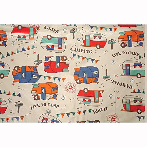 Bowery Direcsource Ltd Rectangular Polyvinyl Chloride (PVC) Camping Tablecloth, Camping Trails