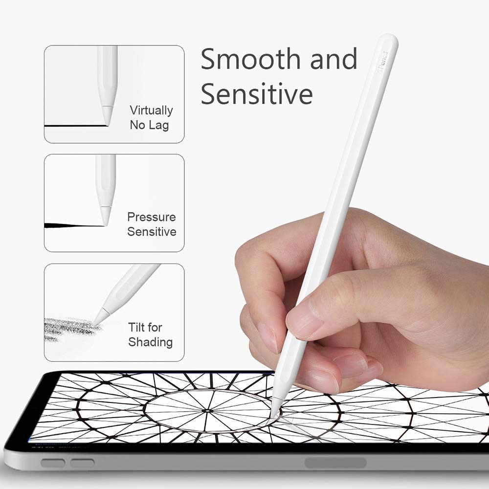 MJKOR Soft Paperfeel Damping Tips Replacement Compatible with Apple Pencil 1st Gen & 2nd Gen, Noise Reducing Pen Nibs for iPad Pro(2 PCS)