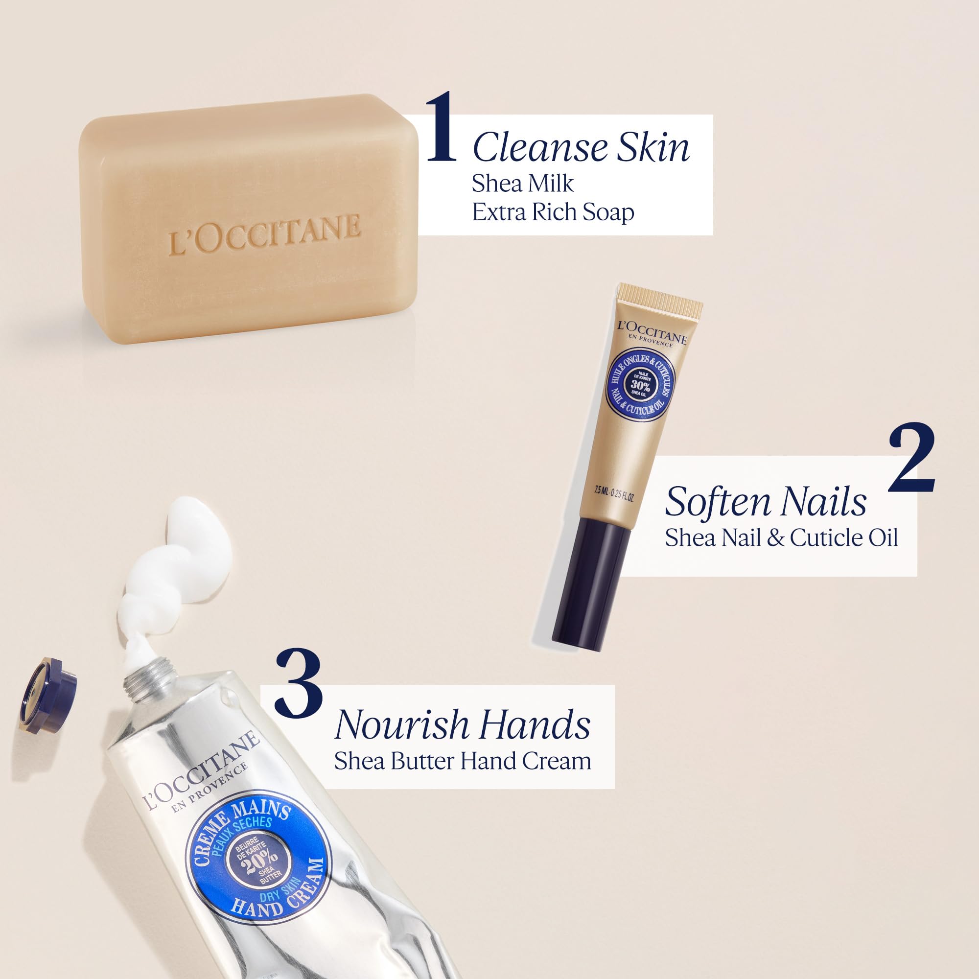 L'OCCITANE Shea Butter Extra-Gentle Solid Hand & Body Soap: Citrusy Shea Verbena, Relaxing Shea Lavender, Shea Milk, Vegetable Based, Artisanal, Vegan