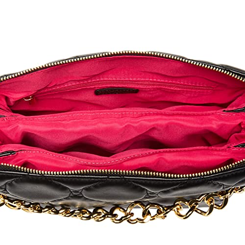 Betsey Johnson womens Betsey Johnson Unchained Heart Crossbody Bag, Black, One Size US