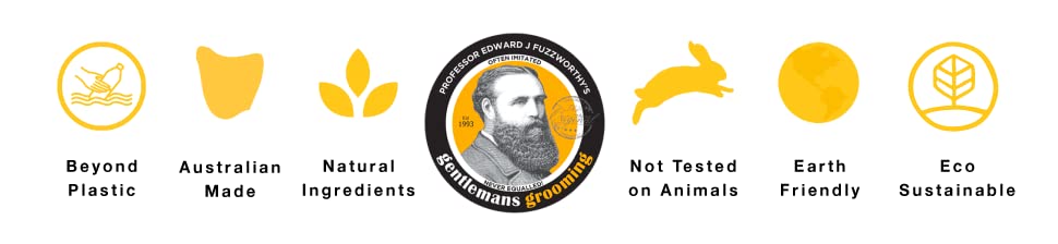 Beard Care Kit Professor Fuzzworthy Beard Conditioner Balm & Best Beard Shampoo Bar - All Natural Chemical Free - Organic Essential & Kunzea Oils - Tasmania Australia