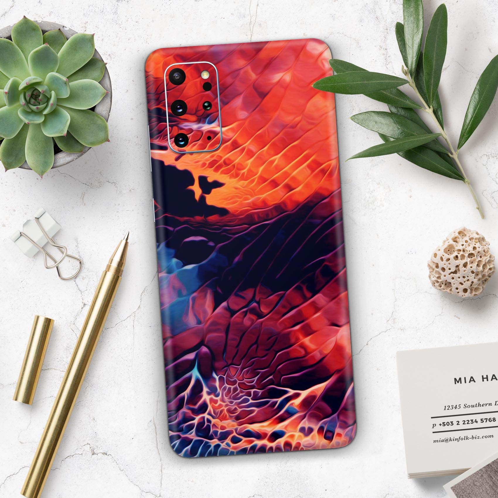 DesignSkinz Blurred Abstract Flow V59 Protective Vinyl Decal Wrap Skin Cover Compatible with The Samsung Galaxy S20 (Screen Trim & Back Glass Skin)