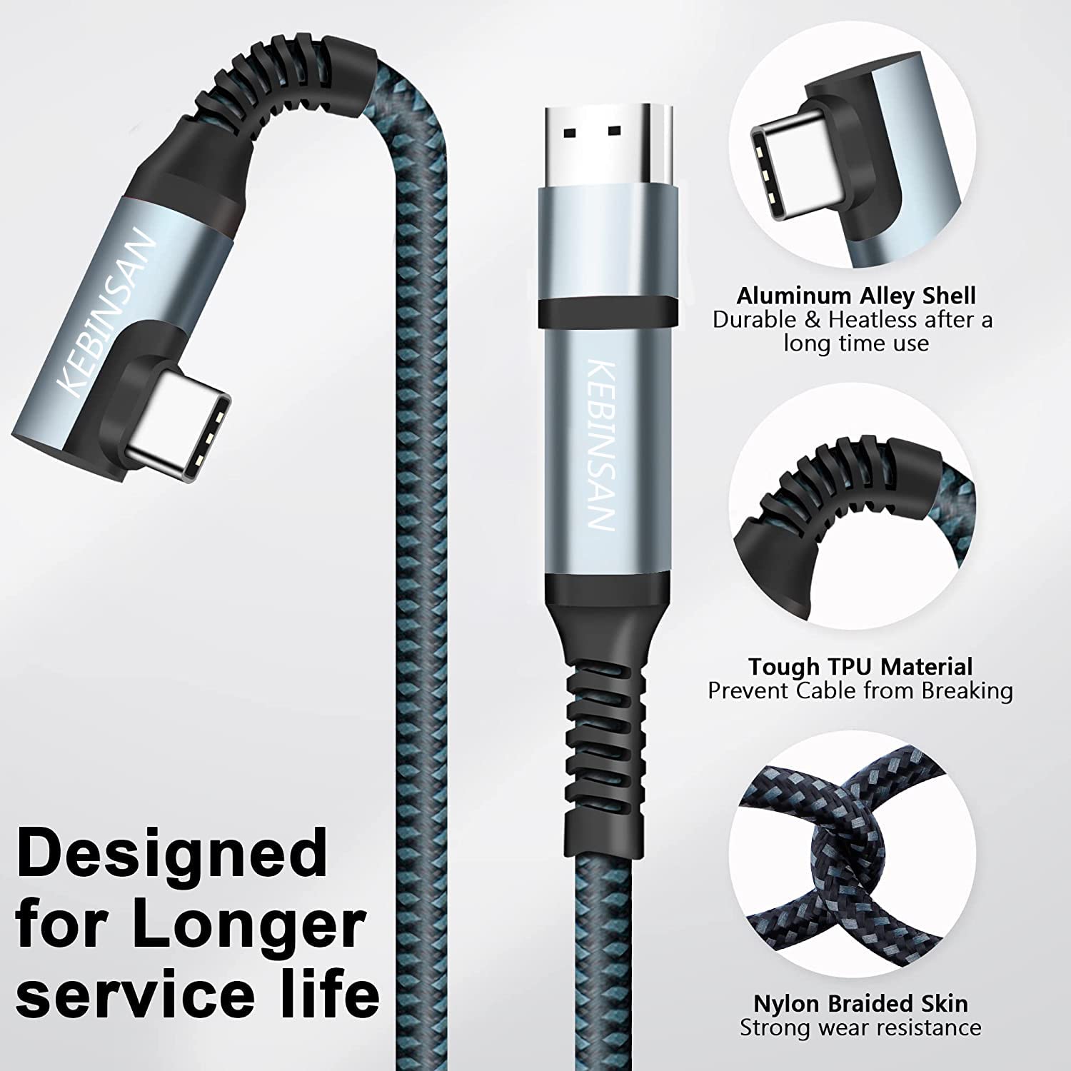 2023 Compatible with 20FT Oculus Quest 2/1 Link Cable,USB C High Speed Data Transfer&Fast Charging Cable for VR Headset and Gaming PC,Compatible for Quest 1&Quest 2,Virtual Reality Accessories Braided
