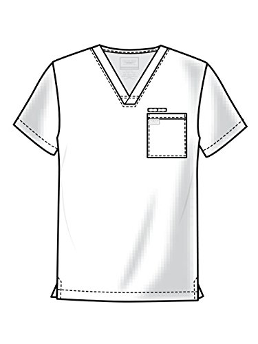 Cherokee Scrubs for Men V-Neck Top, Workwear Professionals Soft Stretch WW675, L, Navy