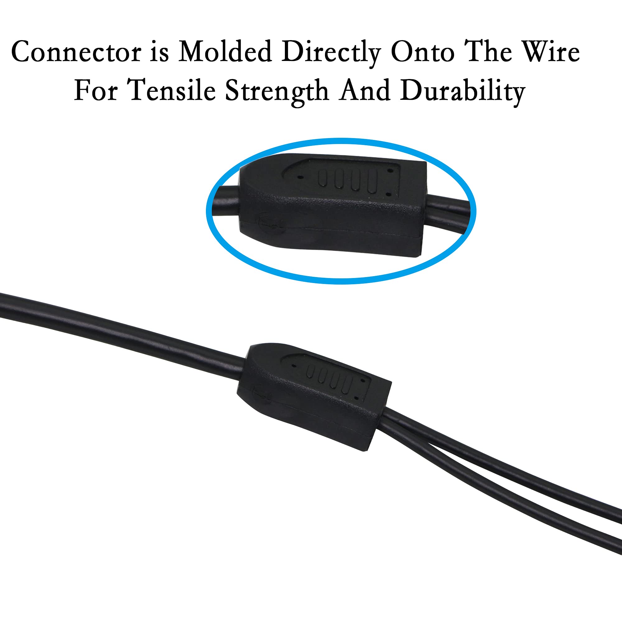 PNGKNYOCN BNC Coaxial Y Splitter Cable BNC Male to Dual BNC Female Connector Adapter Cable for Cameras and Video Equipment(0.4m)