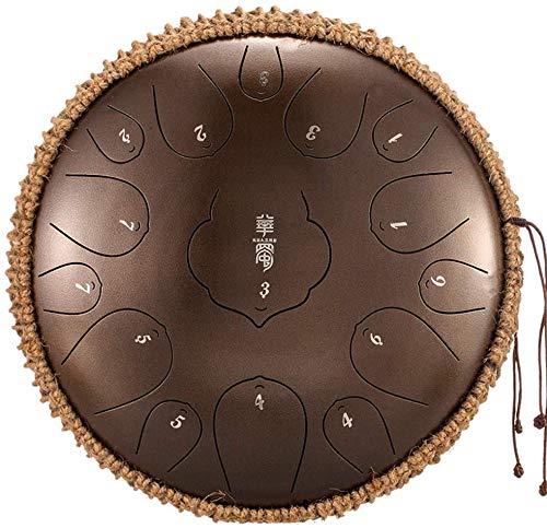 Alloy Steel Tongue Drum, Gong, Panda Drum, Steel Pan Drumm Drum, Drums & Percussion, Handpan Drum, Percussion Instruments,Bronze,12inche13notes