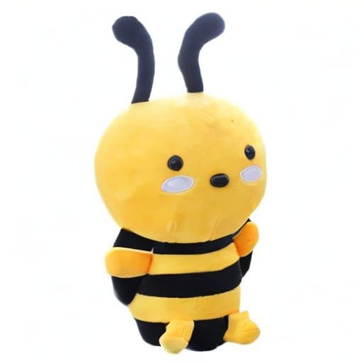 AUCOOMA Stuffed Bee Animal Plush, Cute Honeybee Plushie Toy for Kids, Girls, Doll 7.8"