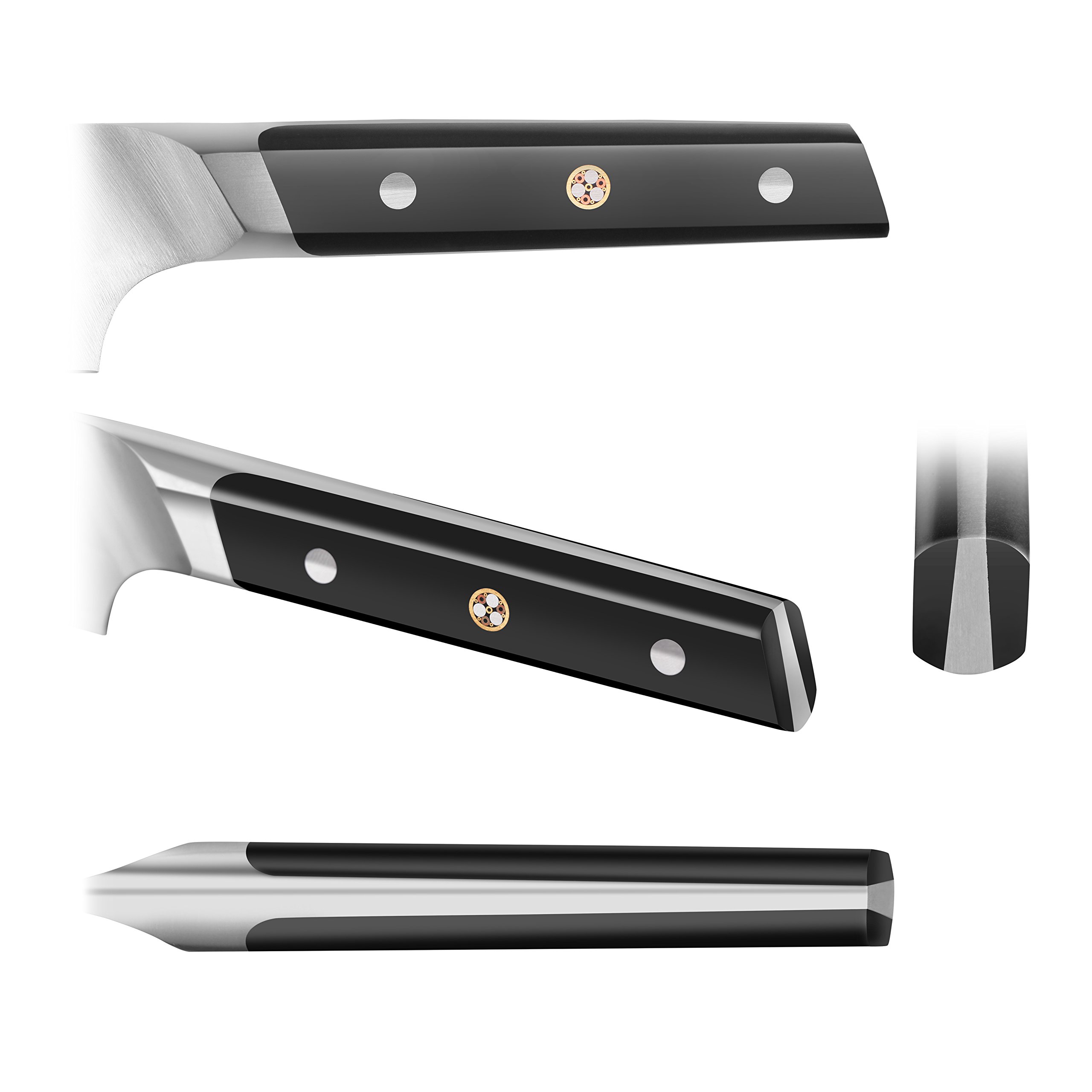 Cangshan TC Series 1021165 Swedish 14C28N Steel Forged 5-Inch Santoku Knife and Wood Sheath Set