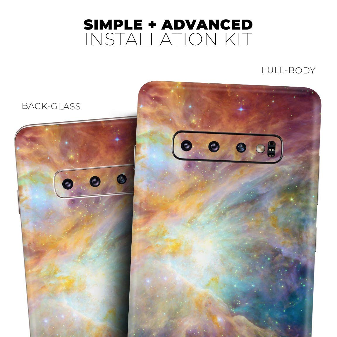 DesignSkinz Mutli-Colored Clouded Universe Protective Vinyl Decal Wrap Skin Cover Compatible with The Samsung Galaxy S20 (Screen Trim & Back Glass Skin)