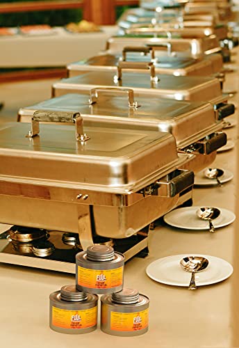 FUUL – Chafing Fuel Dish Burner Cans - 12 Pack - Chafing Dish Fuel Cans Burners To Keep Food Warm with 6-Hours Burning Capacity - Cooking Fuel For Chafing Dishes - 1 Opener Included for Opening Seal