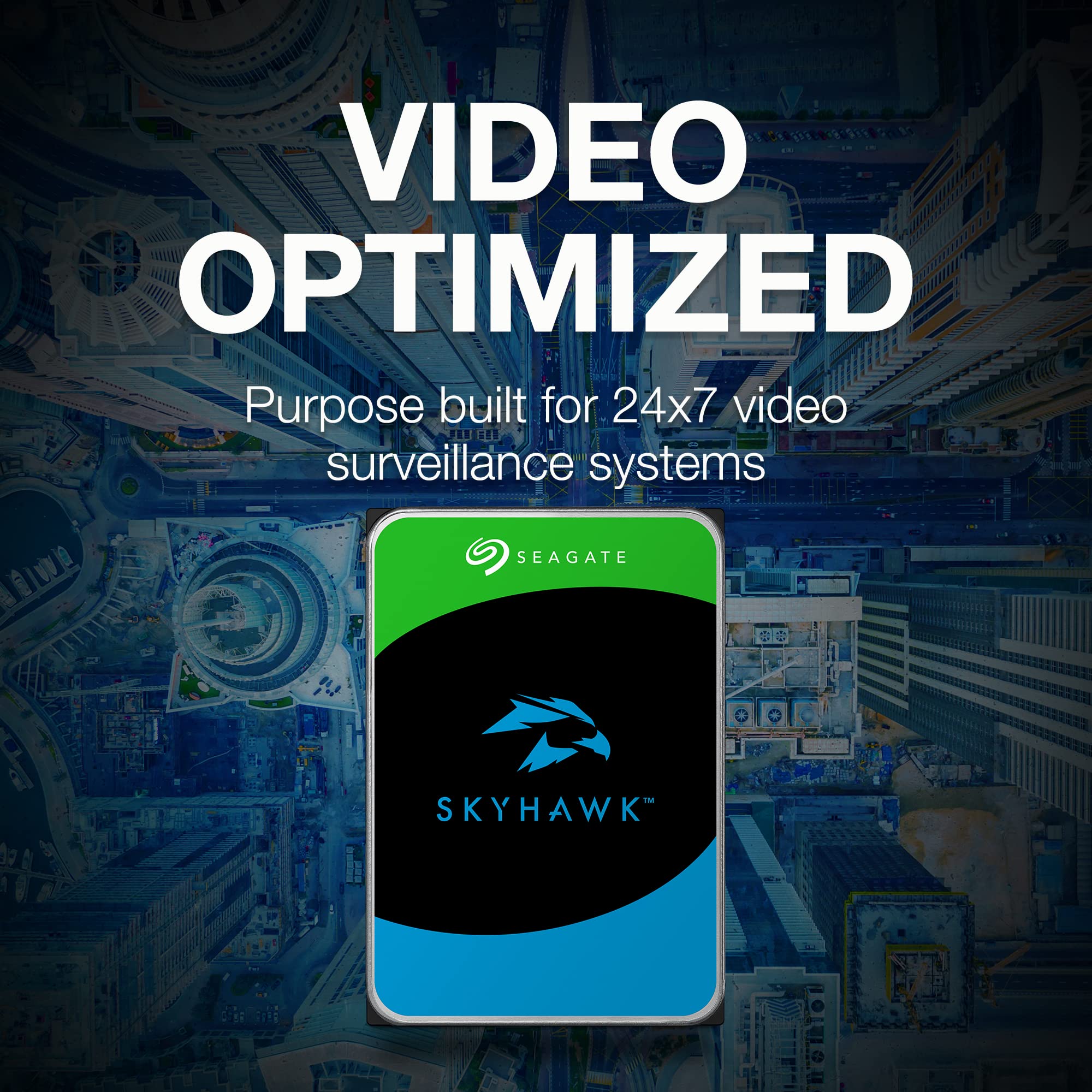 SEAGATE ST2000VXZ08 Skyhawk 2TB Surveillance Hard SATA 6Gb/s 64MB Cache 3.5" Internal Drive-Frustration Free Packaging (ST2000VX008),Mechanical Hard Disk