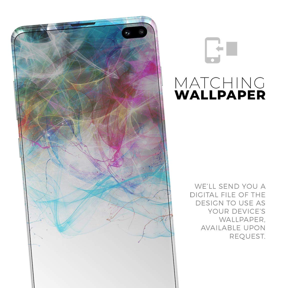DesignSkinz Neon Multi-Colored Paint in Water Protective Vinyl Decal Wrap Skin Cover Compatible with The Samsung Galaxy S20 (Screen Trim & Back Glass Skin)