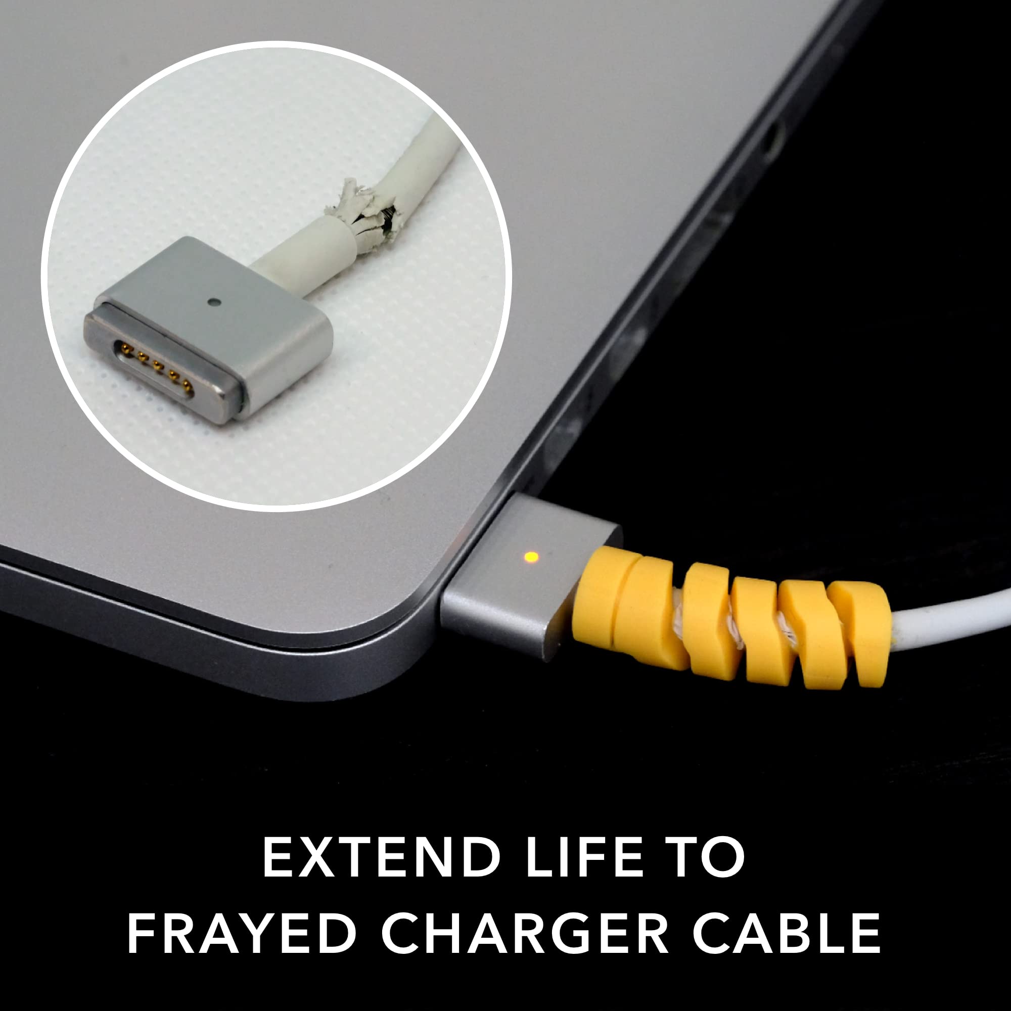 Artefact Cable Protector (4-Pack) - Charger Protectors - Cord Protector - Cord Saver Compatible for iPhone, iPad, MacBook