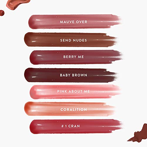 Mented Cosmetics Lip Gloss for Women Tinted Lip Balm Stain, Long Lasting Buildable Moisturizing Lipgloss Lipstick Topper, Made in USA, Cruelty Free Vegan Makeup, Coralition