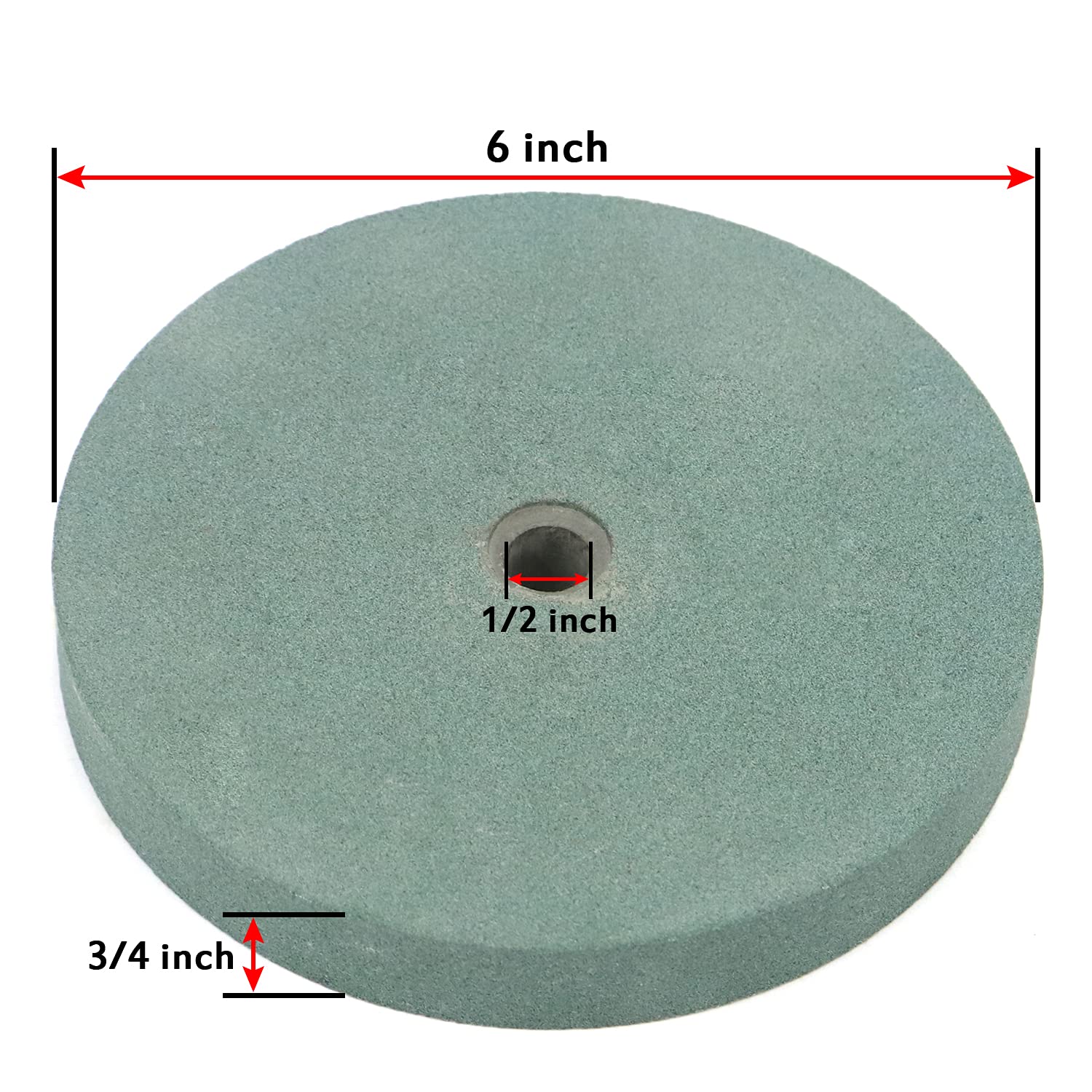 6 Inch Bench Grinder Grinding Wheel & Wire Wheel Brush with 1/2'' Arbor, 120 Grit Silicon Carbide Bench Grinding Wheel for Bench Grinder,for Drill Bits, Blades and Knifes Cleaning Polishing Sharpening