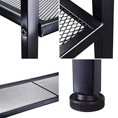 FRITHJILL Book Ladder Shelf,4-Tier Ladder Shelf Bookcase Storage Flower Shelf Display Shelf,Black