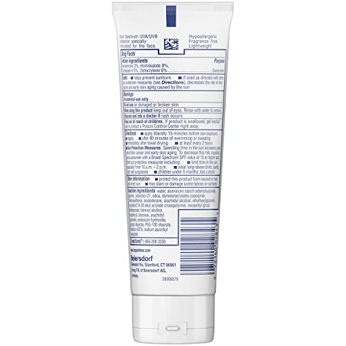 Coppertone Oil Free Sunscreen for Face SPF 30, Face Sunscreen Lotion, Travel Size, 3 Fl Oz Tube