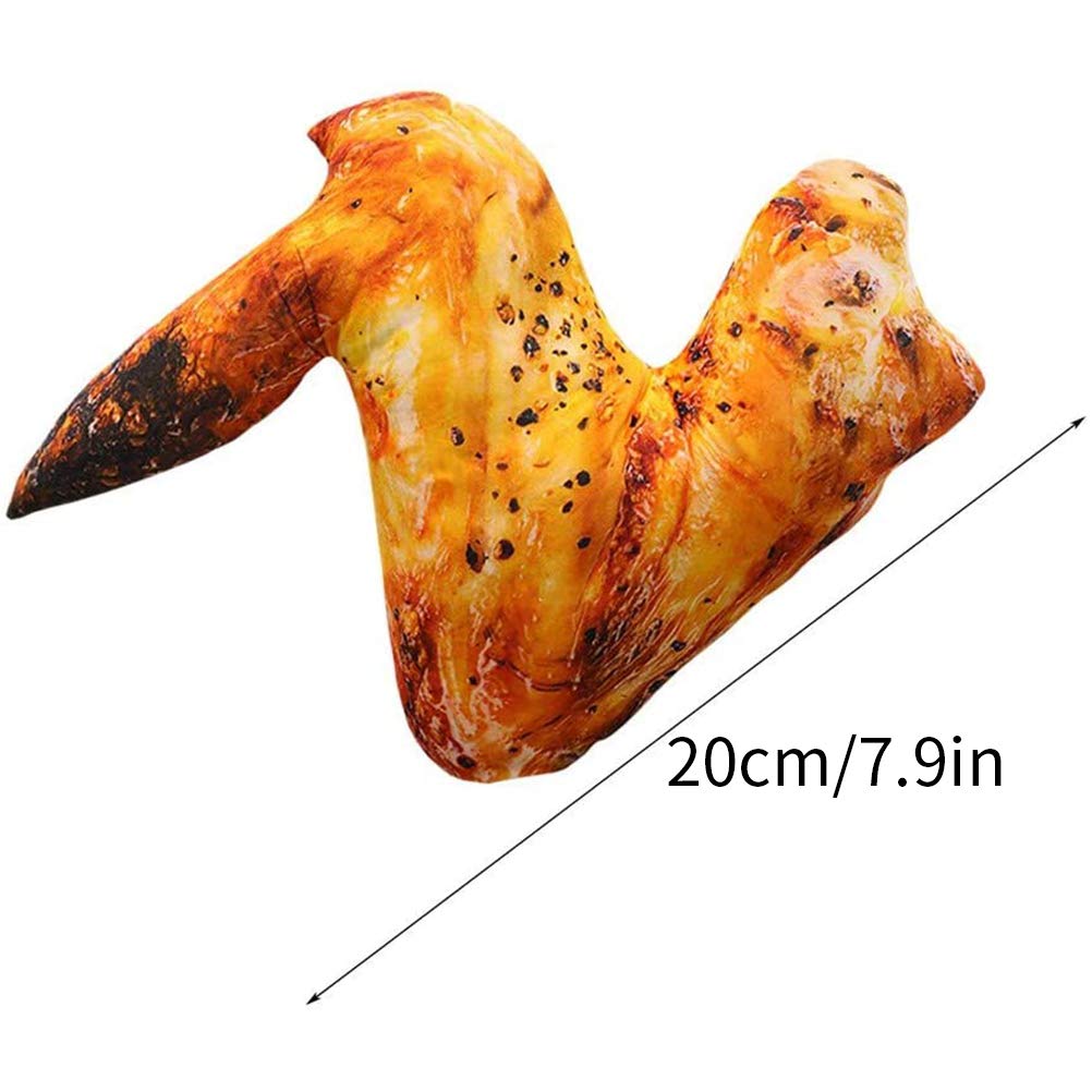 7.9'' Car Pillow,Simulation Food Chicken Leg Plush Toy Chicken Wing Drumstick Fried Pillow Cushion Soft Throw Pillow Home Birthday Gift