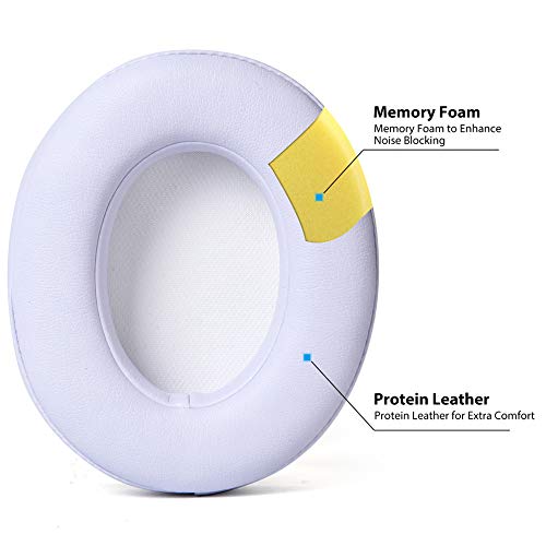Professional Replacement Ear Pads,Earpads Compatible with Beats Studio 2.0 & Studio 3.0 Wired/Wireless B0500 / B0501,Soft Protein Leather,Noise Isolation Memory Foam,Strong Adhesive Tape,2 Pieces