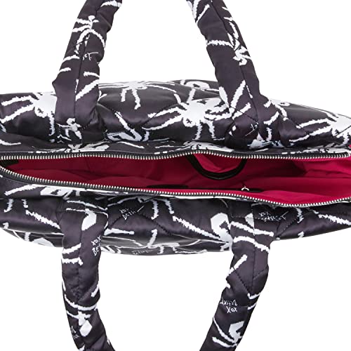 Betsey Johnson Holding Pattern Pillow Tote, Black/White