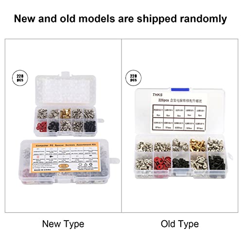 228Pcs Motherboard Computer Replacement Screws Kit Repair Tool Accessories with Box for Equipment