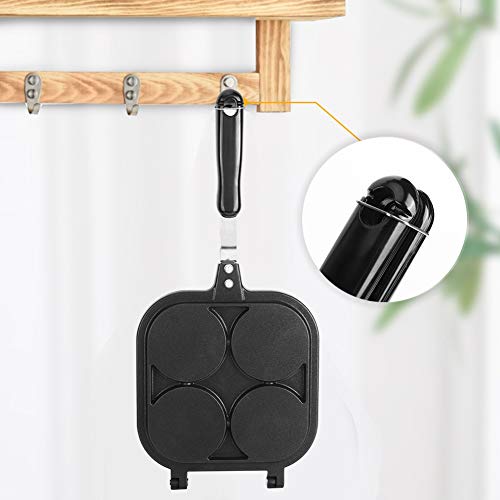 4 Cup Egg Frying Pan, Lovely Cartoon Breakfast Non Stick Frying Pan Aluminium Alloy Cookware Suitable For Gas Stove Breakfast Egg Double Sided Pancake Pans With Designs