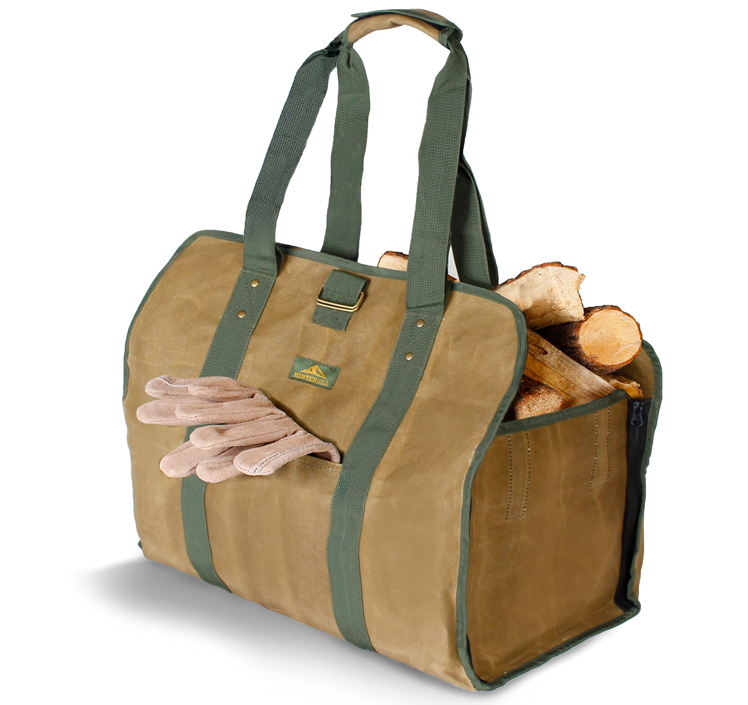 2-in-1 Firewood Carrier, Canvas Log Carrier for Firewood, Firewood Tote Carrier, Canvas Wood Carrier for Firewood, Log Carrying Bag Firewood Holder, Firewood Carriers with Handle, Log Carrier Tote