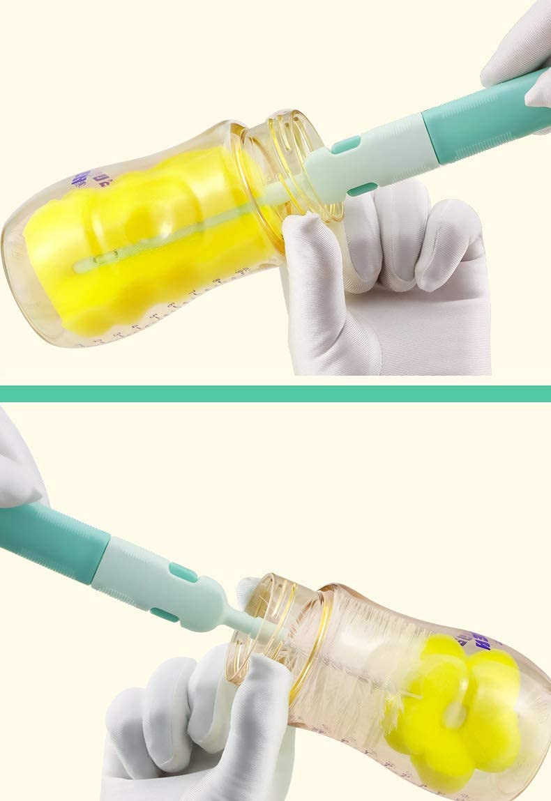 6 Pack Baby Feeding Bottle Brush and Nipple Cleaner with Hook Kids Water Bottle Brush Set Long Handle Narrow Neck Glass Bottle Kitchen Washing Straw Cleaning Brush (6 Pack * 2)