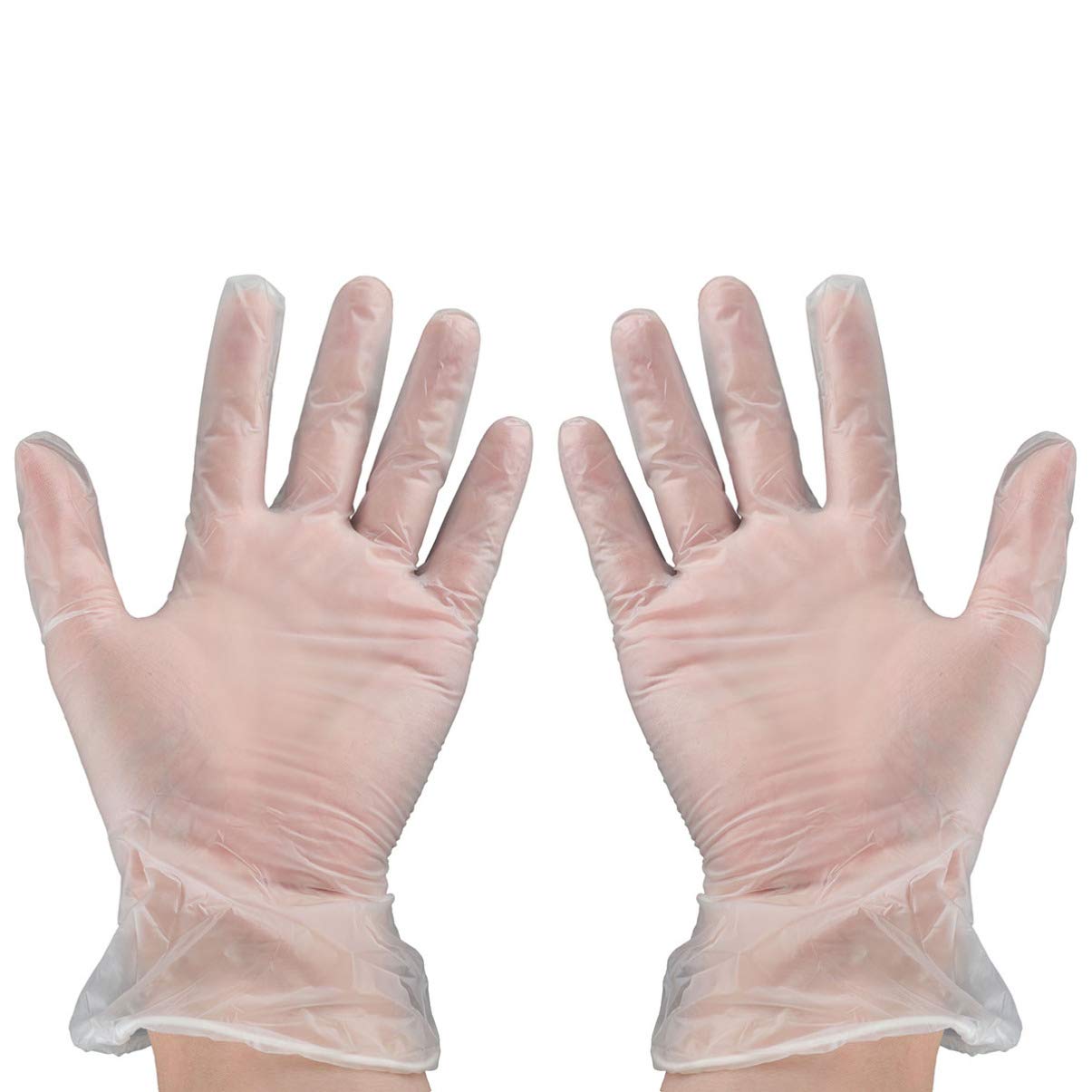 Lurrose 1 Box Rubber Gloves Transparent Handwear Mitten Tattoo Gloves for Home Nail Beauty Food Kitchen Cooking Cleaning