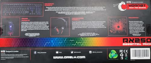Gaming Keyboard and Mouse and Gaming Headset & Mouse Pad, Wired LED RGB Backlight Bundle for PC Gamers Users - 4 in 1 White Edition Hornet RX-250
