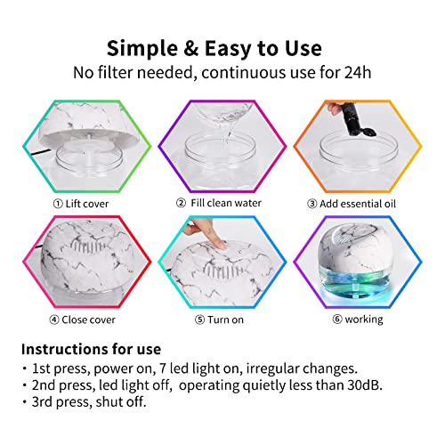 ap airpleasure 3-Pack Water-Based Purifier Air Washer, Air Revitalizer & Fresh Aire Freshener, Air Fresher with 7 LED Color Changing Mood Light for Rooms