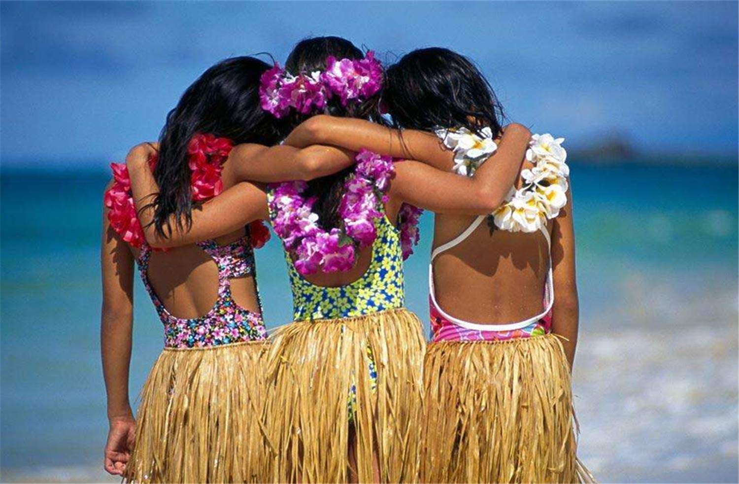 8 Pcs Thicken 41 Inch Hawaiian Leis, 4 Color Lei for Graduation Party, Dance Party, Photo Prop in Outdoors (8 Pcs 4 Color)