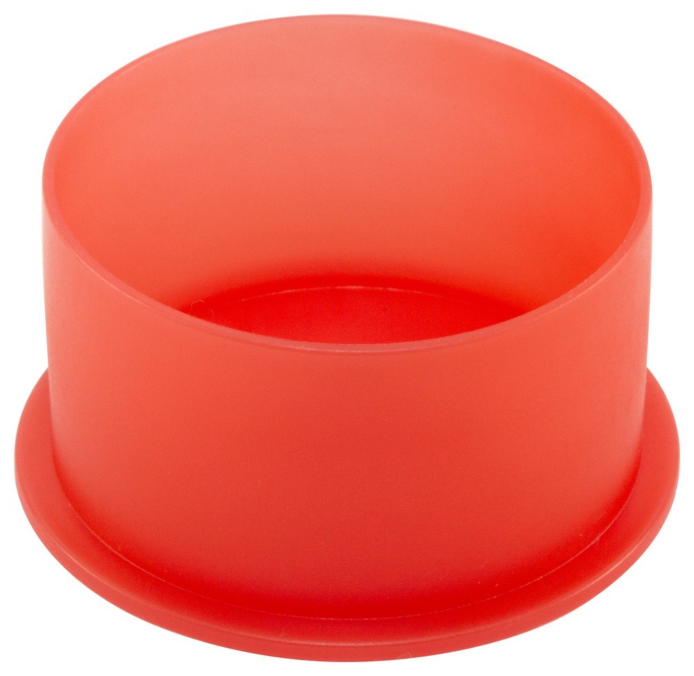 Caplugs ZPN6Q1 Plastic Push-On NPT Cap to Cap Thread Size 3/8" PN-6, PE-LD, to Cap Thread Size 3/8", Red (Pack of 100)