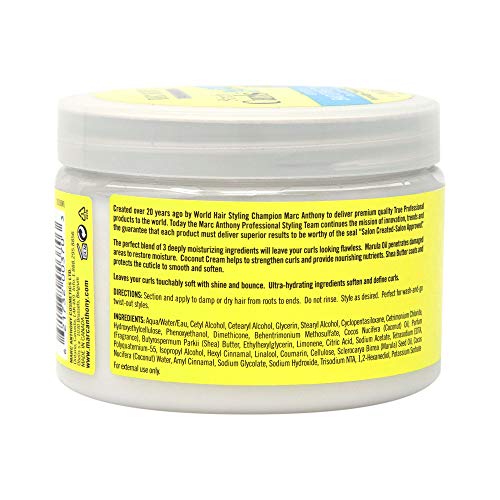Marc Anthony Strictly Curls Moisturizing Smoothie Cream for Curly Hair - 10 Fl Oz
