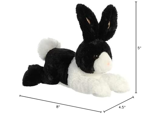 Aurora® Adorable Flopsie™ Dutch Rabbit Stuffed Animal - Playful Ease - Timeless Companions - Black 12 Inches