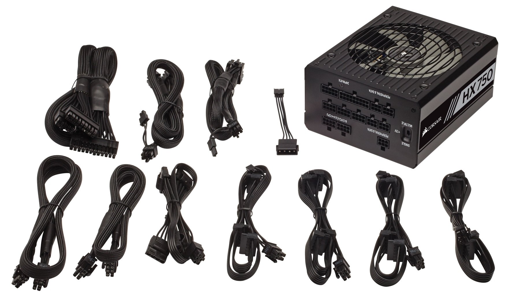 Corsair HX Series HX750 750 W 80 Plus Platinum Full Modular 1 x 135 mm Fan ATX Power Supply Unit - Black