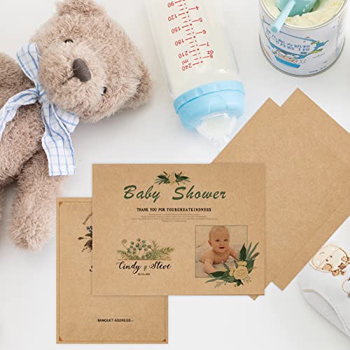 Brown Craft Cardstock 5x7 Blank Cards,Goefun 100 Pack 80lb Cover Card Stock for Invitations, Business, Greeting Cards, DIY Card Making