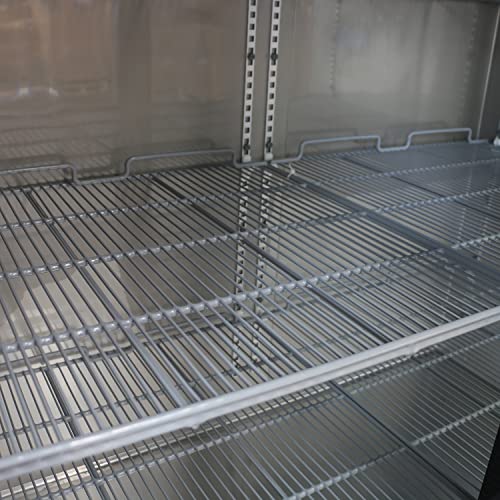 DUURA DUR1 Reach-in Refrigerator Commercial Freestanding with Single Heavy Duty Door and 3 Poly Coated Shelves Programmable Automatic Defrost and Swivel Casters, 23-Cu.Ft, Metallic