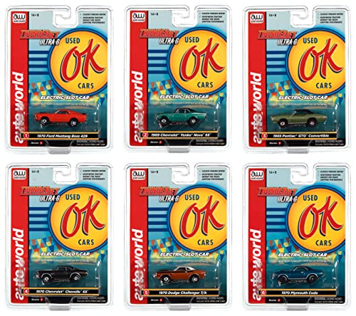 Auto World Thunderjet OK Used Cars 1969 Chevrolet Nova SS (Green) HO Scale Slot Car