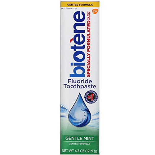 biotene Toothpaste Gentle Mint Fluoride 4.3 Oz, 2 pack
