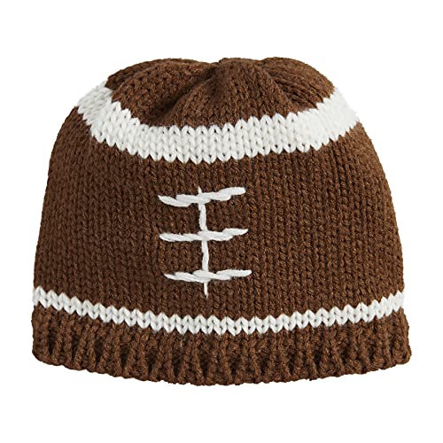 Mud Pie baby boys Football Knit Hat, Brown, 6-18 Months US