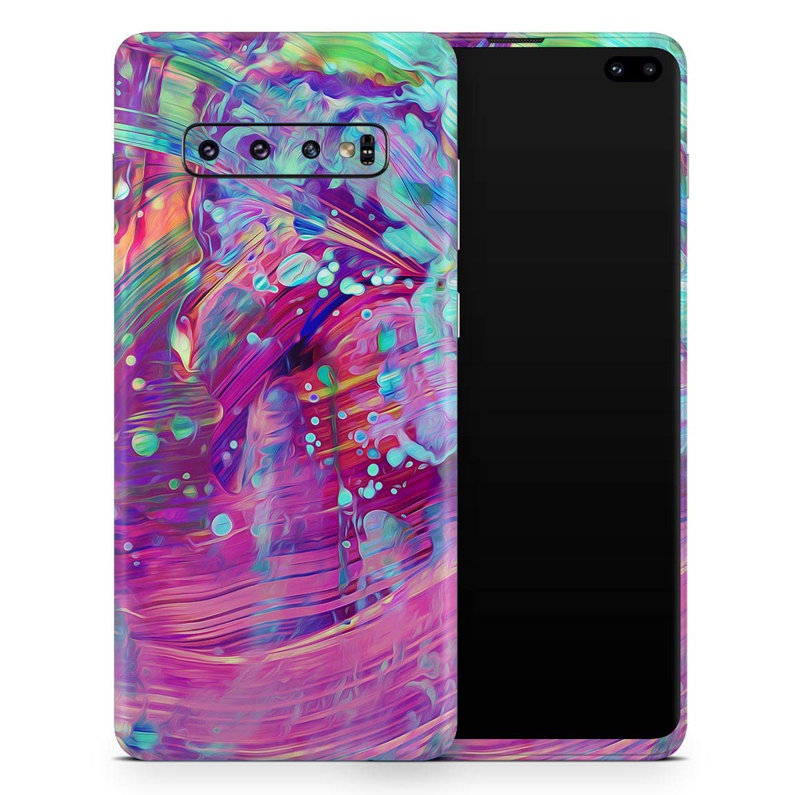 DesignSkinz Liquid Abstract Paint Remix V41 Protective Vinyl Decal Wrap Skin Cover Compatible with The Samsung Galaxy S20 (Screen Trim & Back Glass Skin)