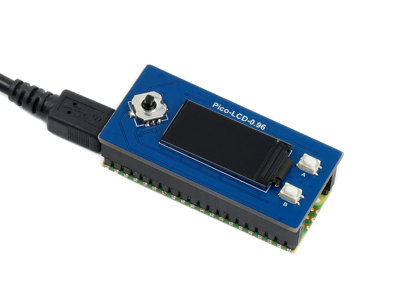 Waveshare 0.96inch LCD Display Module for Raspberry Pi Pico 65K RGB Colors 160×80 Pixels SPI Interface Embedded ST7735S Driver