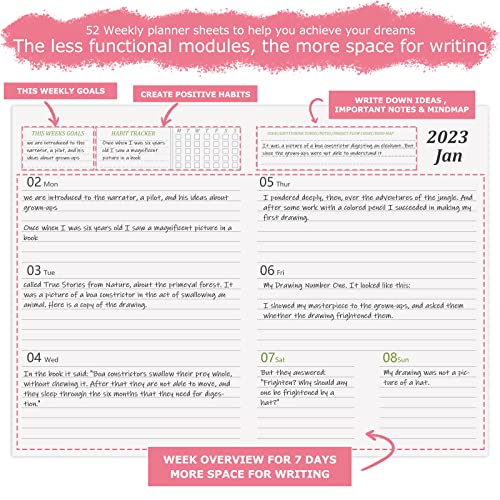 2023 daily weekly monthly planner with calendar 8.5 x 11 hardcover 2023-2024 happy planner planner weekly and monthly 2023 planner with stickers