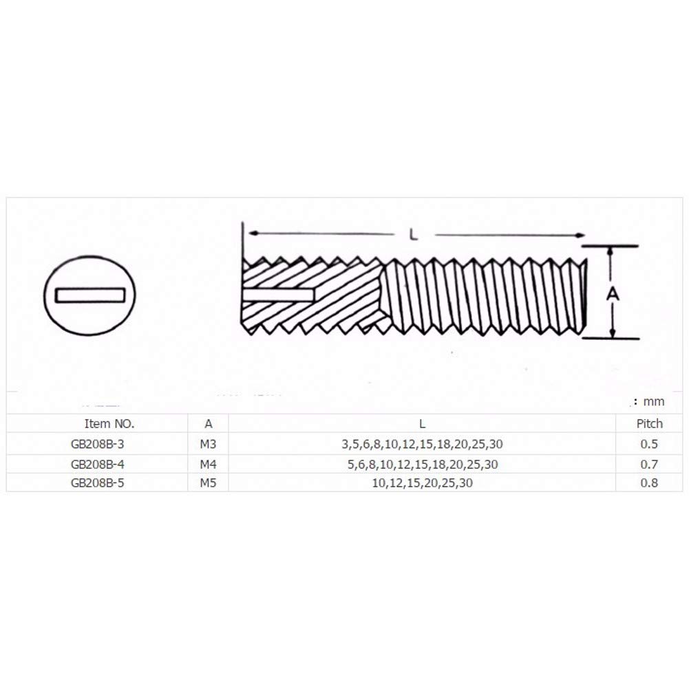 M8 / 8mm White Nylon Slotted Head Set Screws Flat Point Grub Screws Nylon (20Pcs, M8 x 20 mm)