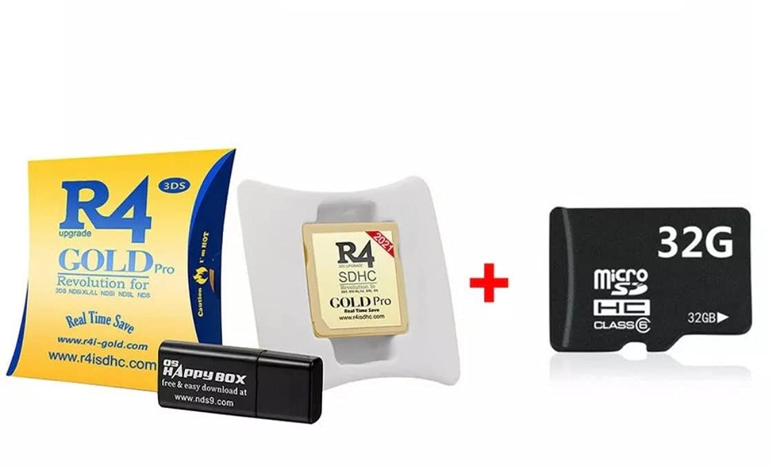 2021 SDHC Gold Card Adapter with 16 GB Micro SD , Will Work on DS DSI 2DS 3DS DSIXL 2DSXL 3DSXL (Real Time Save)