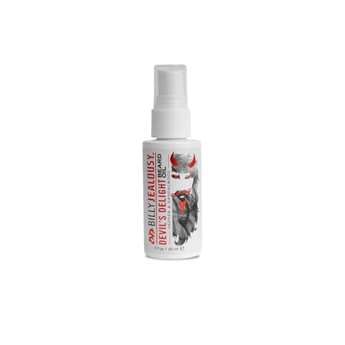 Billy Jealousy Beard Oil for Men, Weightless, Low Shine, and Hydrating Beard Moisturizer for Softer Hair, Helps Prevent Itching and Flakes, Devil's Delight, 2 Fl Oz